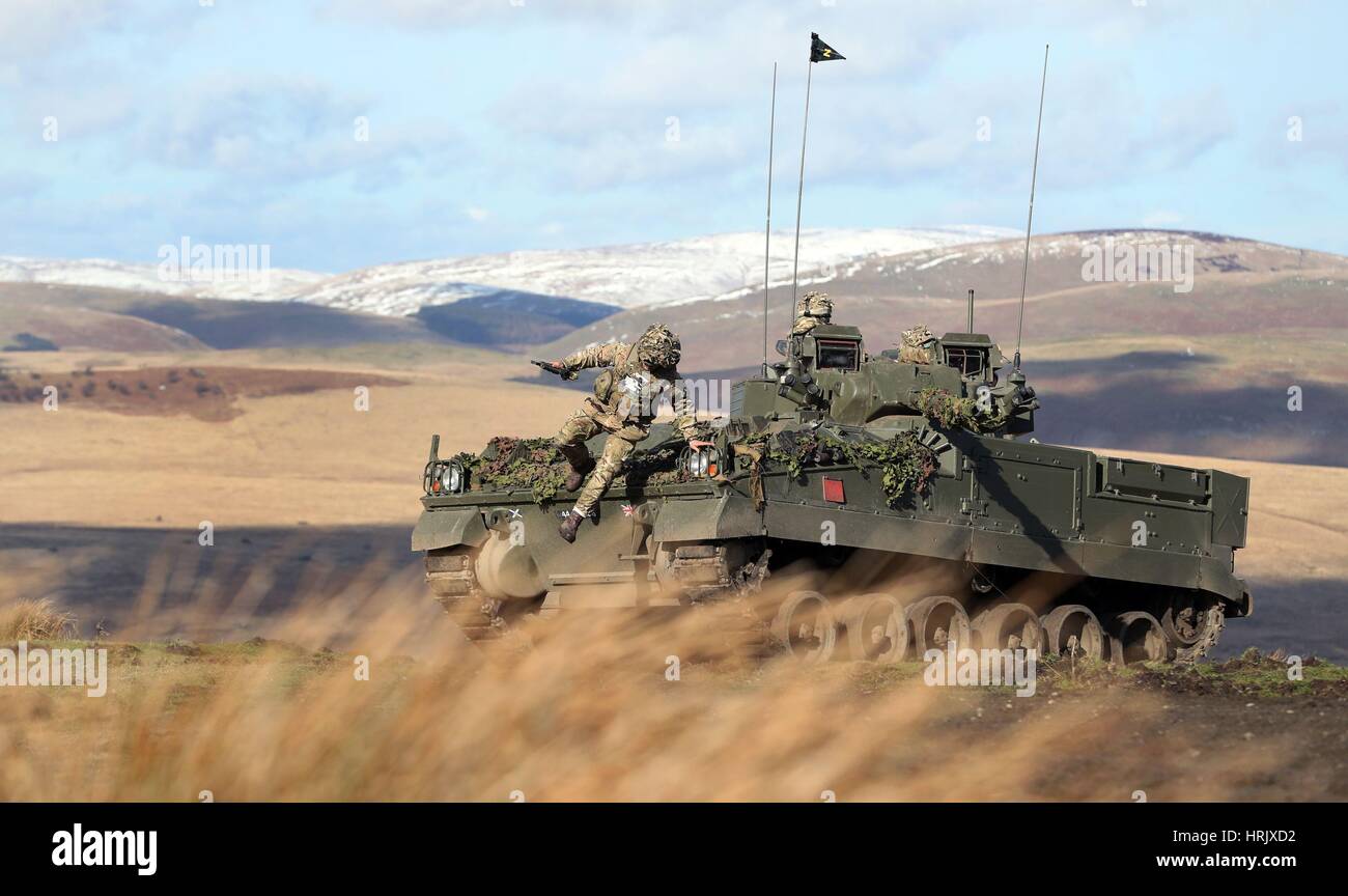 British Army soldiers are joined by French and Danish troops as they ...