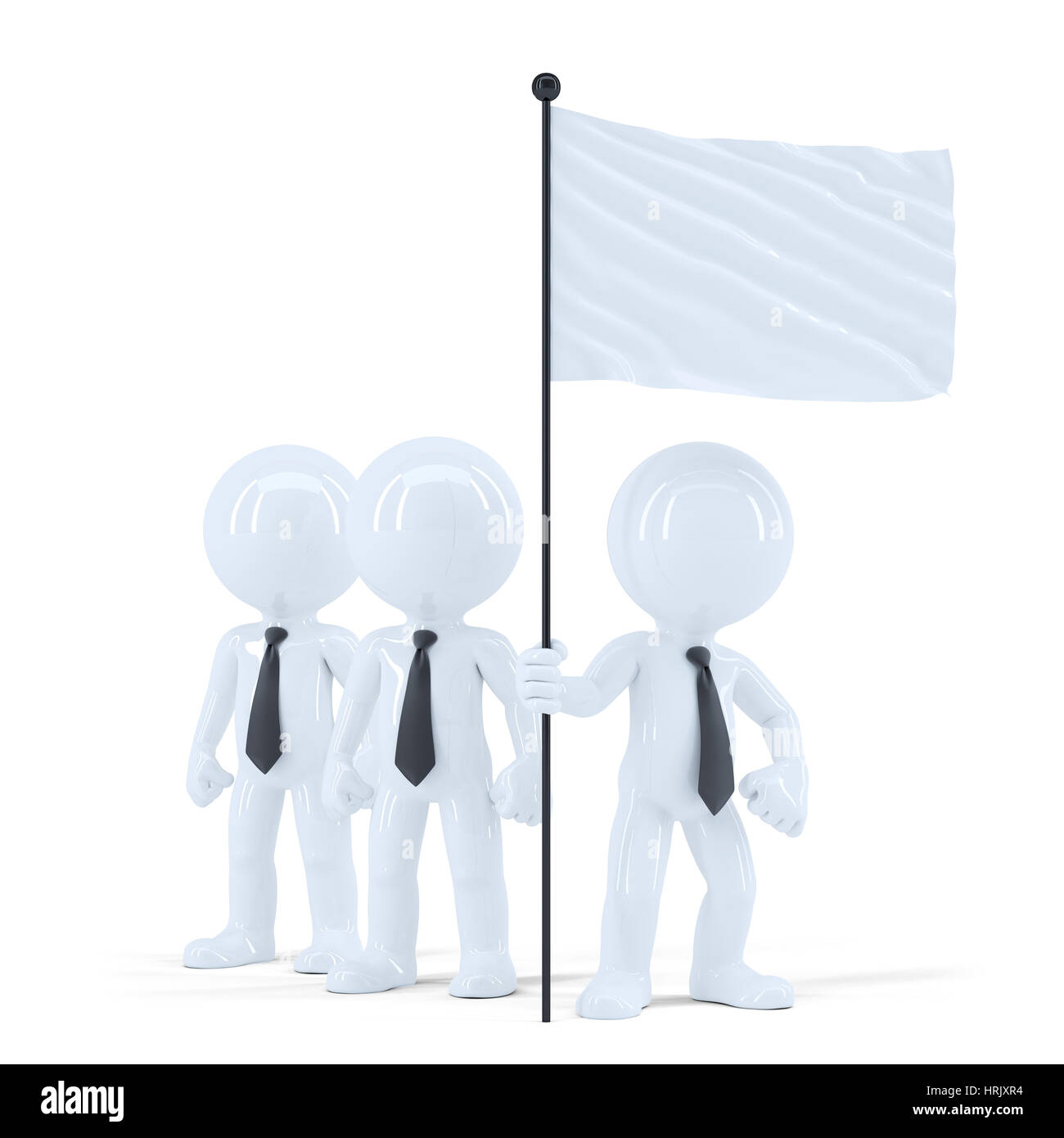 Business team with blank flag. Isolated. Contains clipping path Stock ...