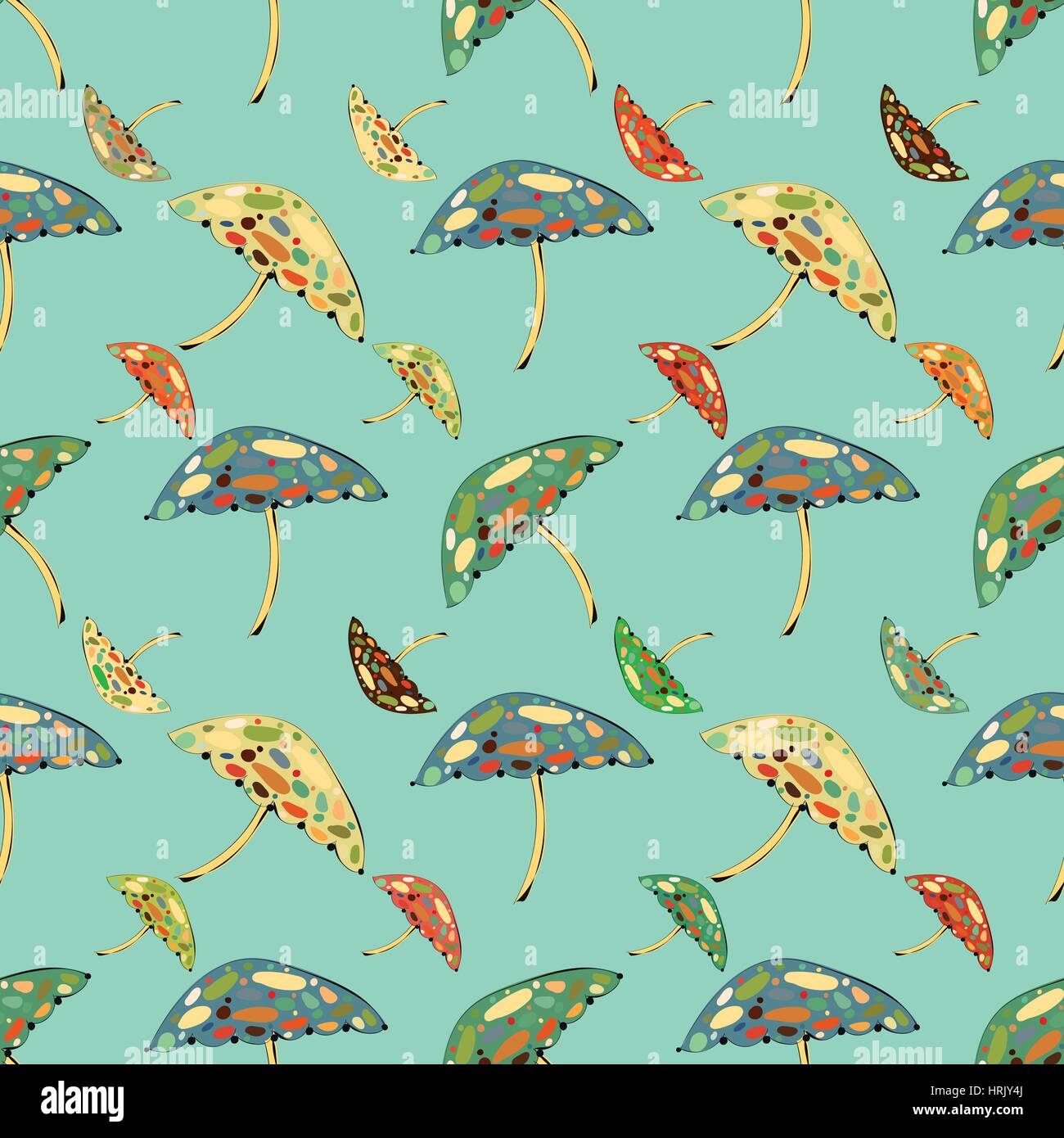 Abstract umbrellas seamless pattern background Stock Vector Image & Art ...