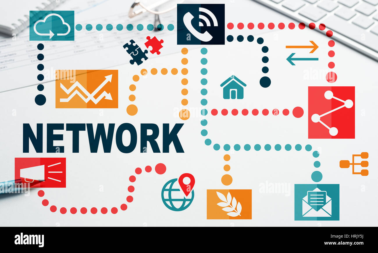 Network media background Stock Photo - Alamy