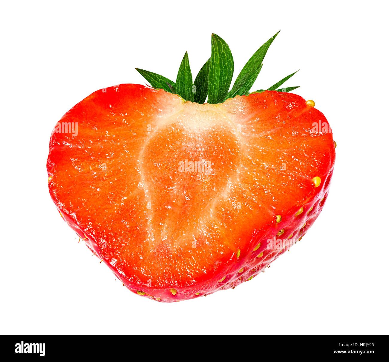 Strawberry on white background Stock Photo - Alamy