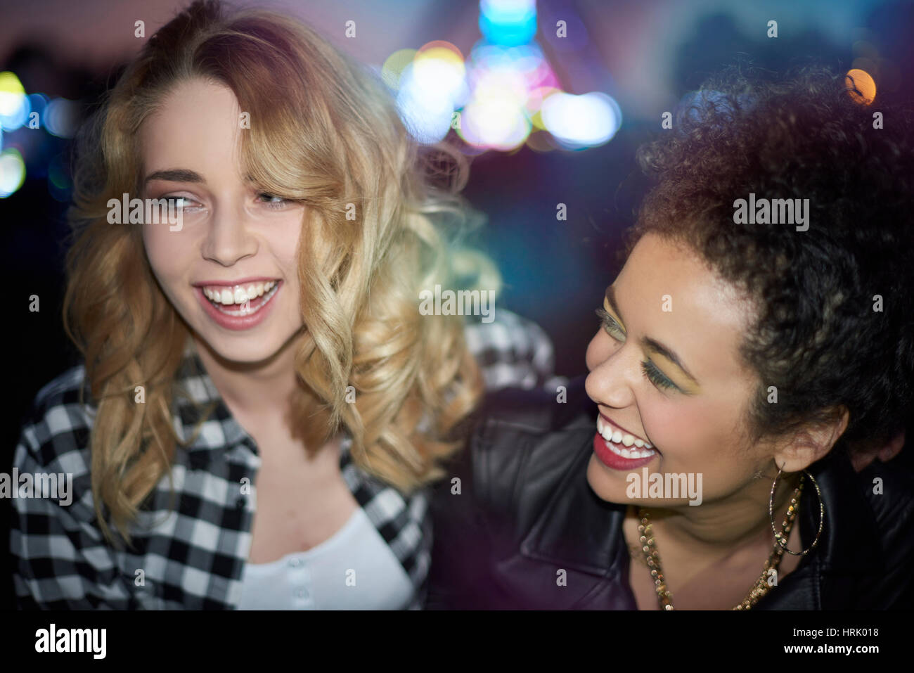 Night life of best friends Stock Photo - Alamy