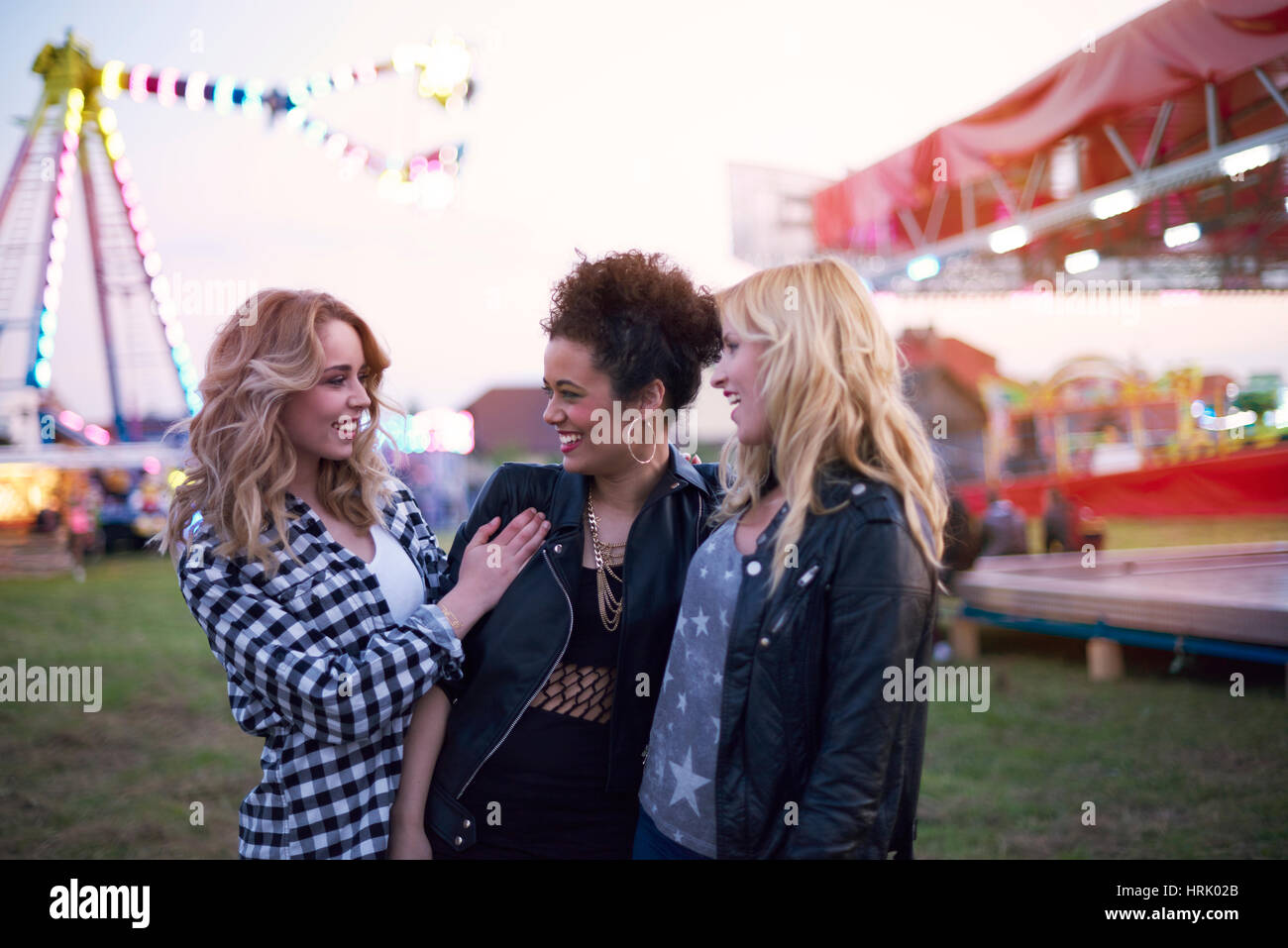 Ready for some adventures in the amusement park Stock Photo - Alamy