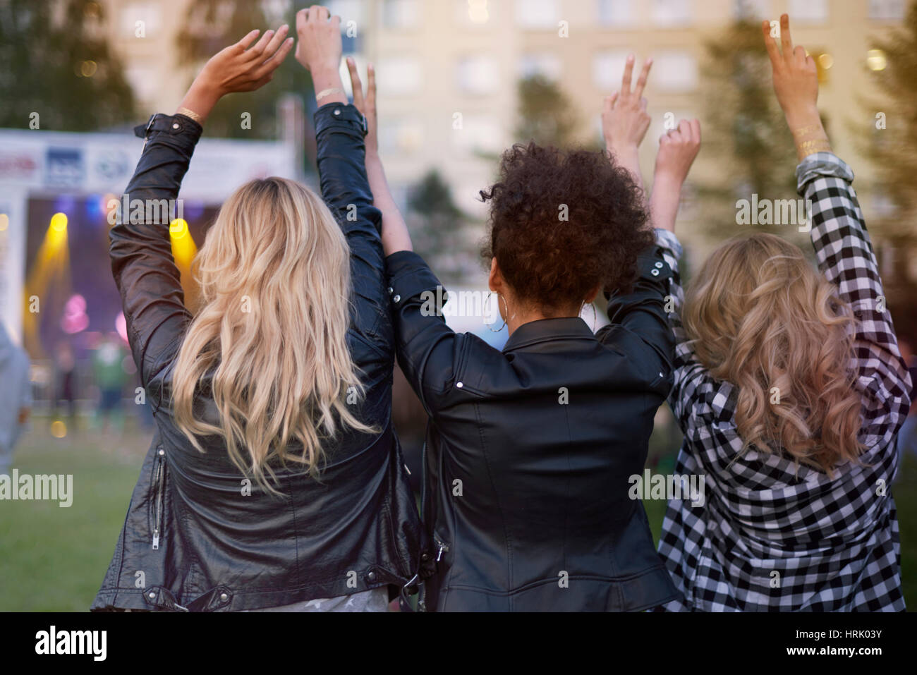 Hands up and have fun Stock Photo - Alamy