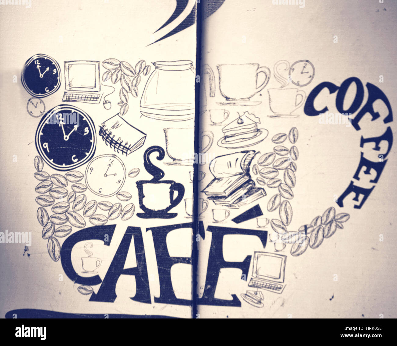 Tea or coffee cafe business background Stock Photo - Alamy