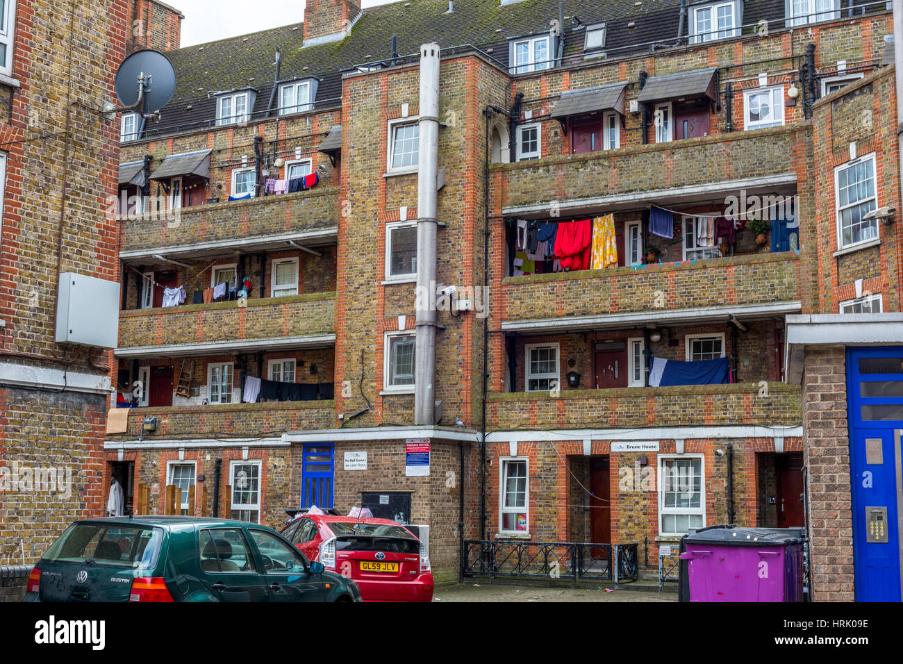 Tower Hamlets council estate, home to low paid workers, and immigrants ...