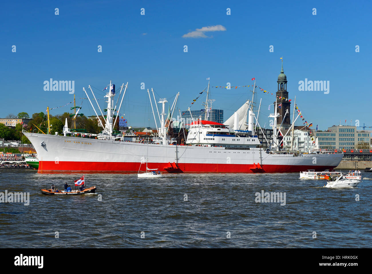 Cargo ship Cap San Diego at Hamburg Port Anniversary in Germany Stock ...