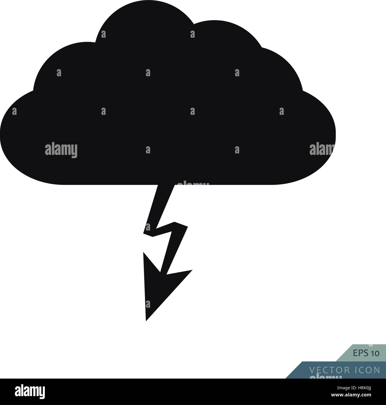 Cloud with lightning icon illustration isolated vector sign symbol ...