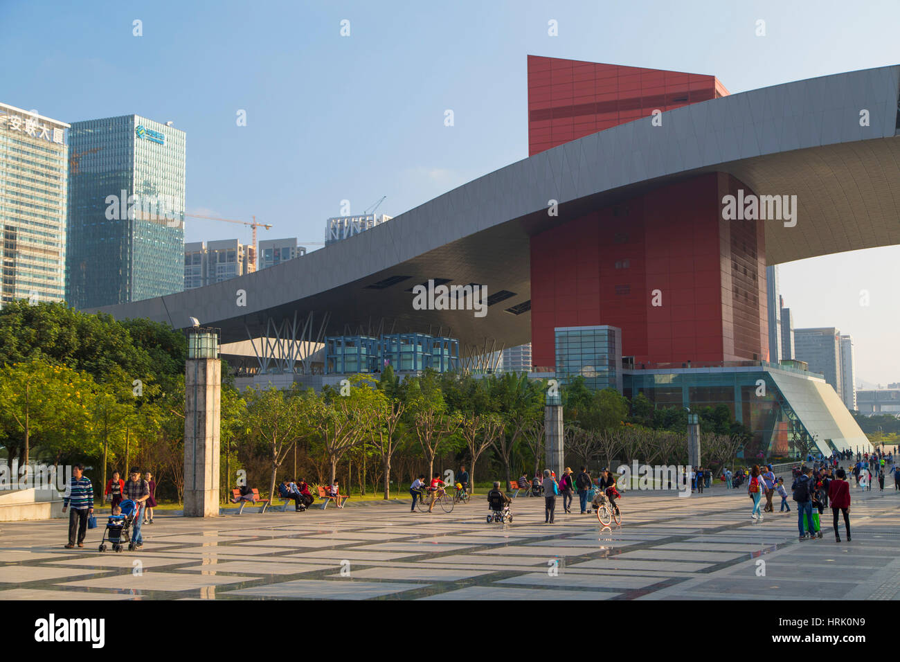 Skyscrapers and Civic Centre in Civic Square, Futian, Shenzhen ...