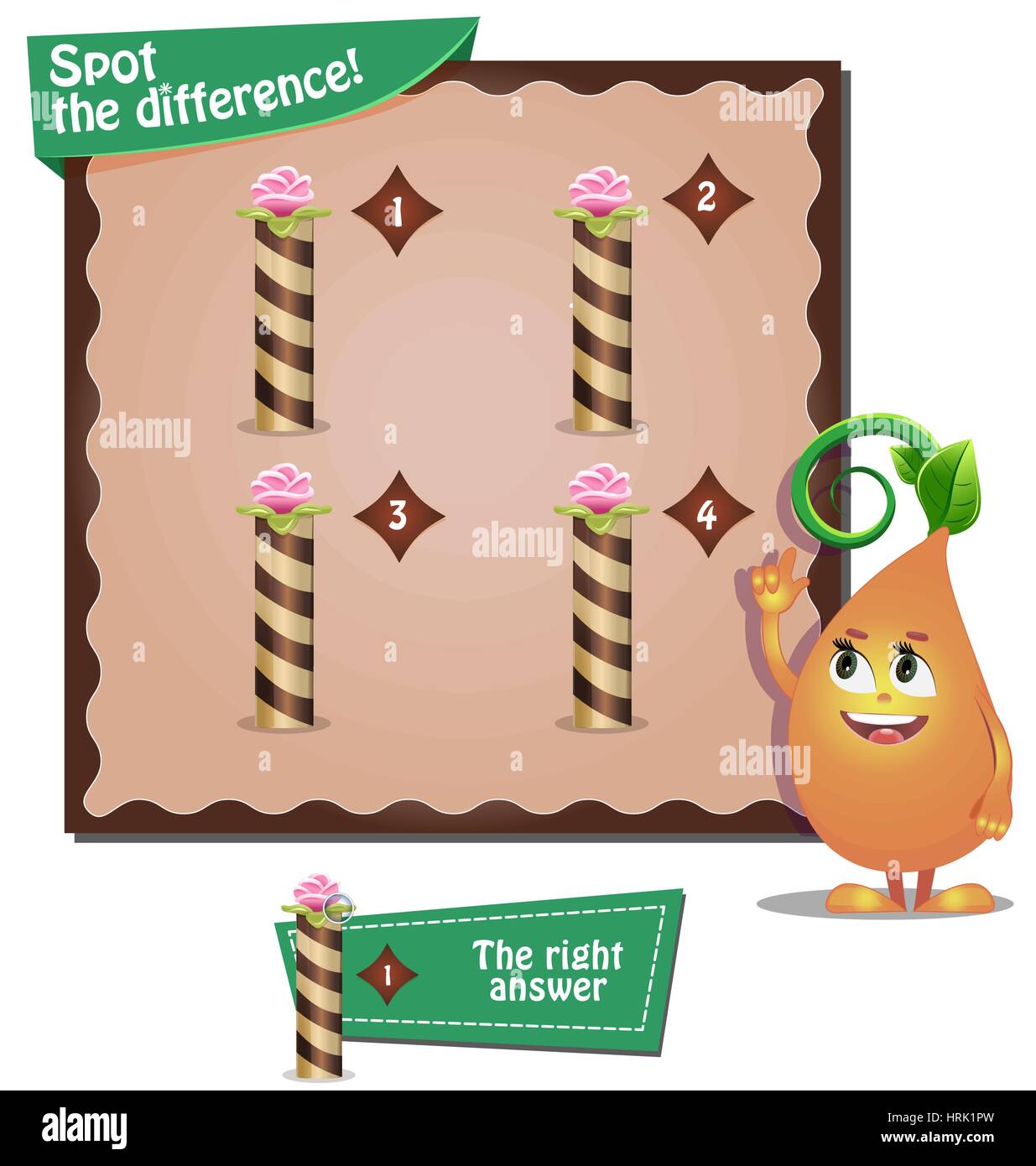 Visual Game for children. Task: Spot the difference letters i Stock ...