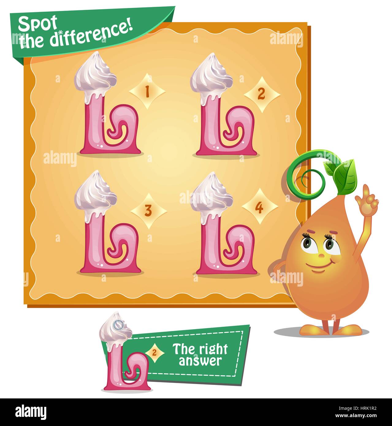 Visual Game for children. Task: Spot the difference letters l Stock ...