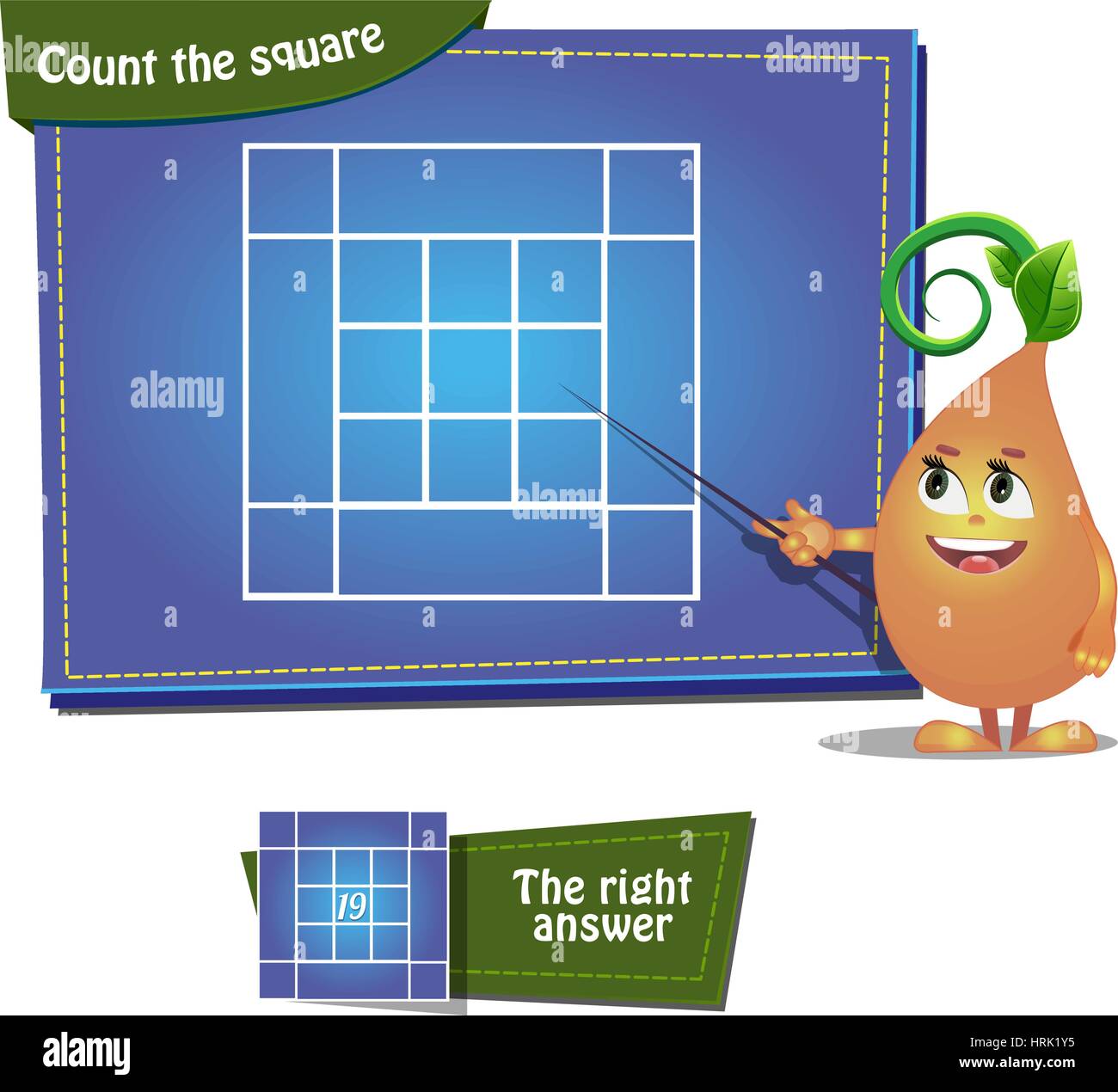 Visual Game for children. Task: Count the squares Stock Vector Image ...