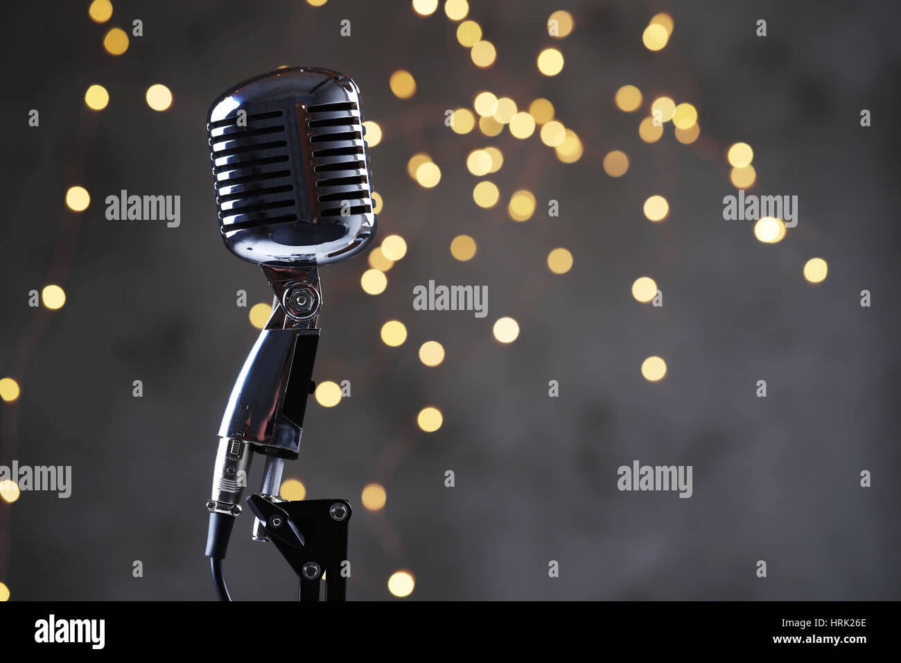 Sound studio. Microphone in close-up Stock Photo - Alamy