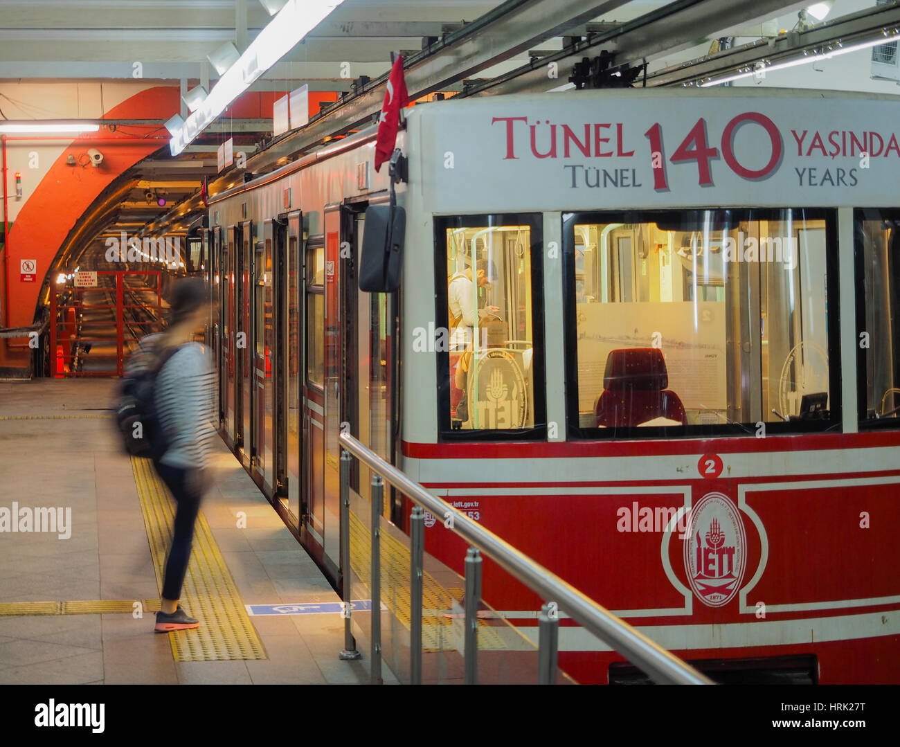 TUNEL TRAM IN STATION ISTANBUL TURKEY Stock Photo - Alamy