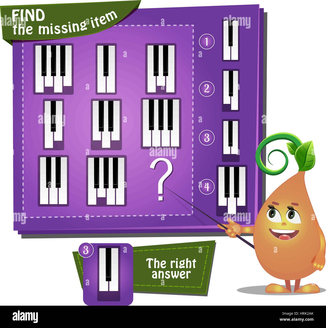 Visual Game for children. Task: find the missing part Stock Vector ...