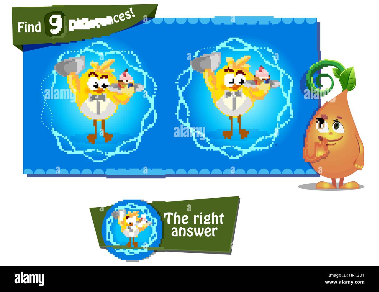 Visual Game for children. Task: find 9 differences Stock Vector Image ...