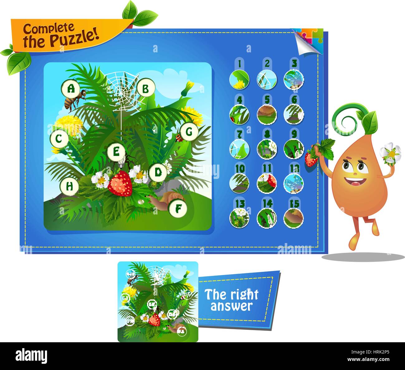 visual game for children and adults. Task complete the puzzle! Stock ...