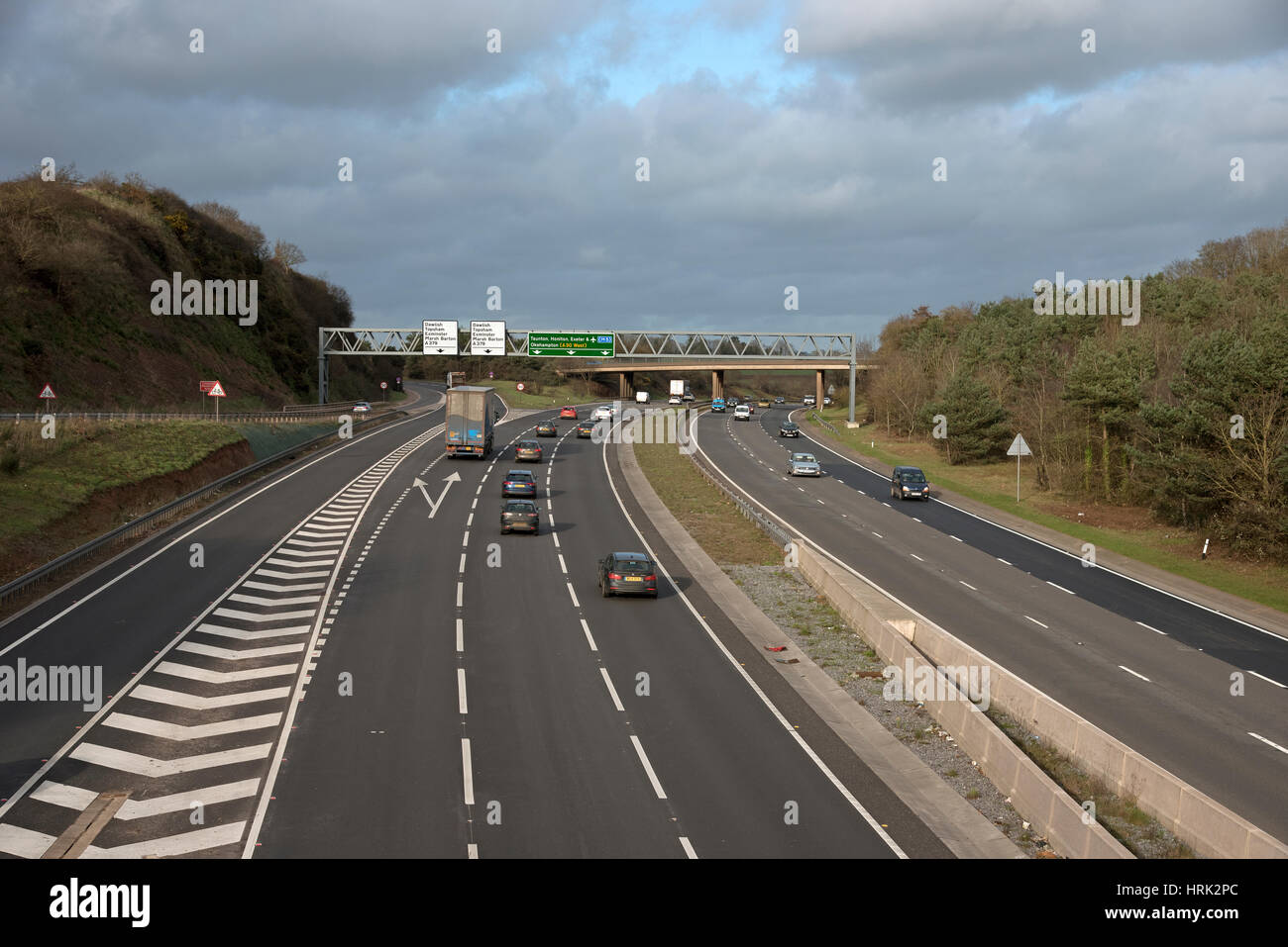 Three lane highway hi-res stock photography and images - Alamy
