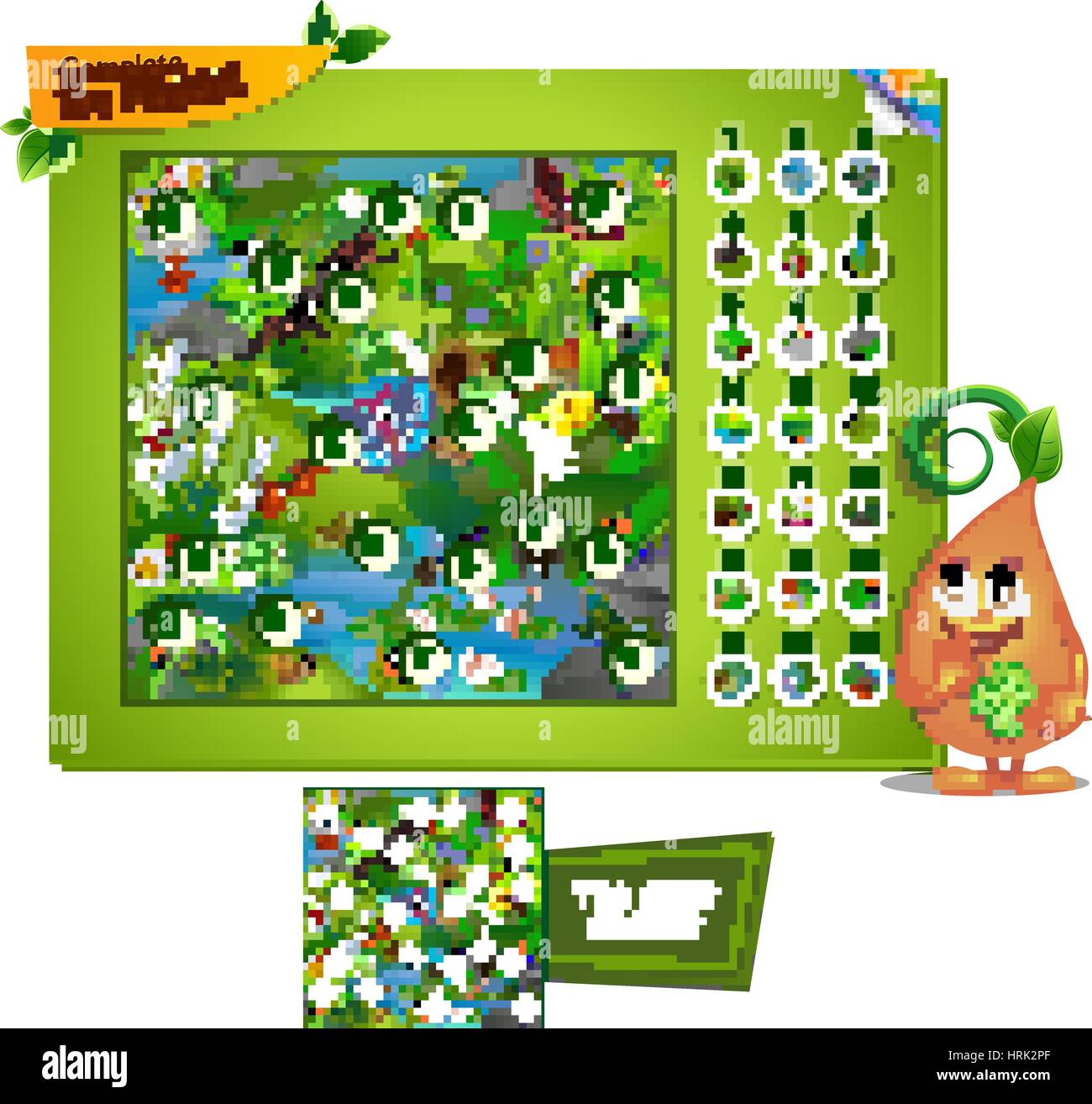 visual game for children and adults. Task complete the puzzle! Stock ...