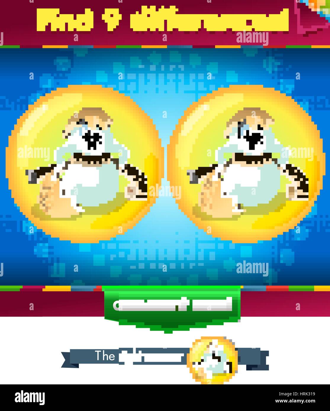 Visual Game for children. Find 9 differences the funny egg Stock Vector ...