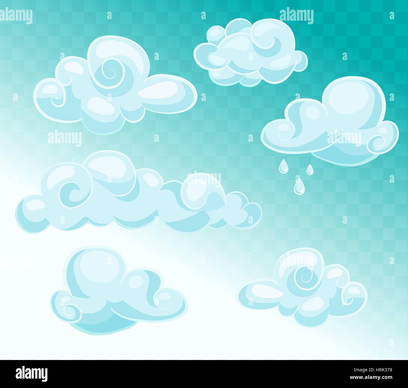 Set Of Blue Sky Clouds Cloud Icon Cloud Shape Set Of Different