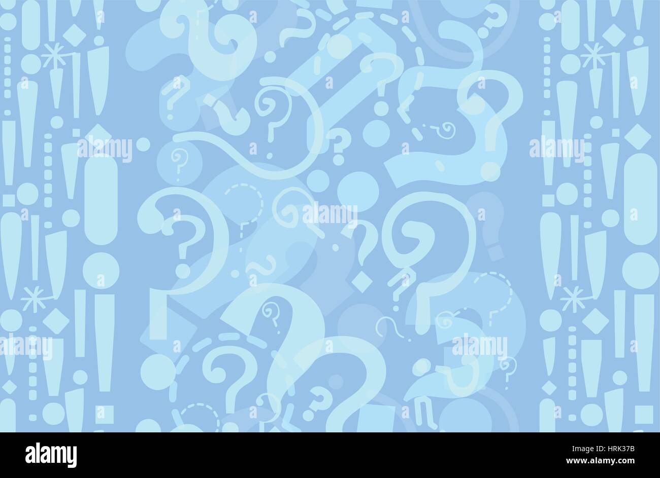 Seamless background of question signs and exclamation marks to ...