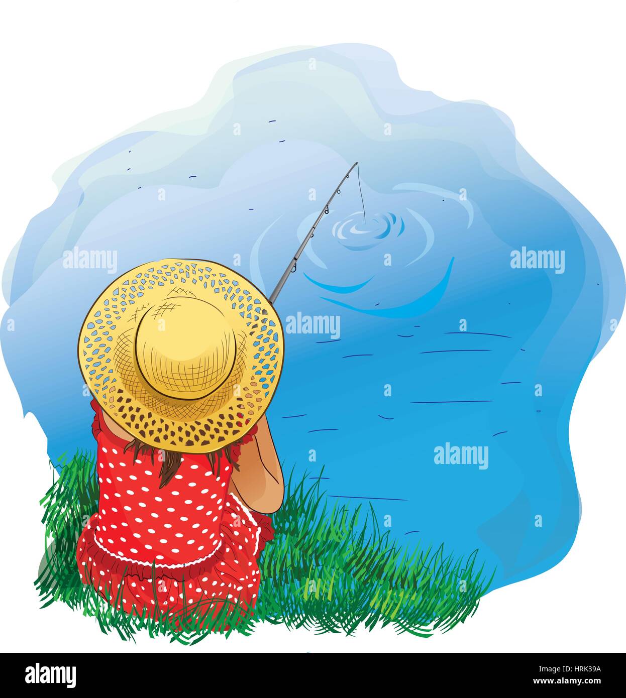 Fishing time vector vectors hi-res stock photography and images - Alamy