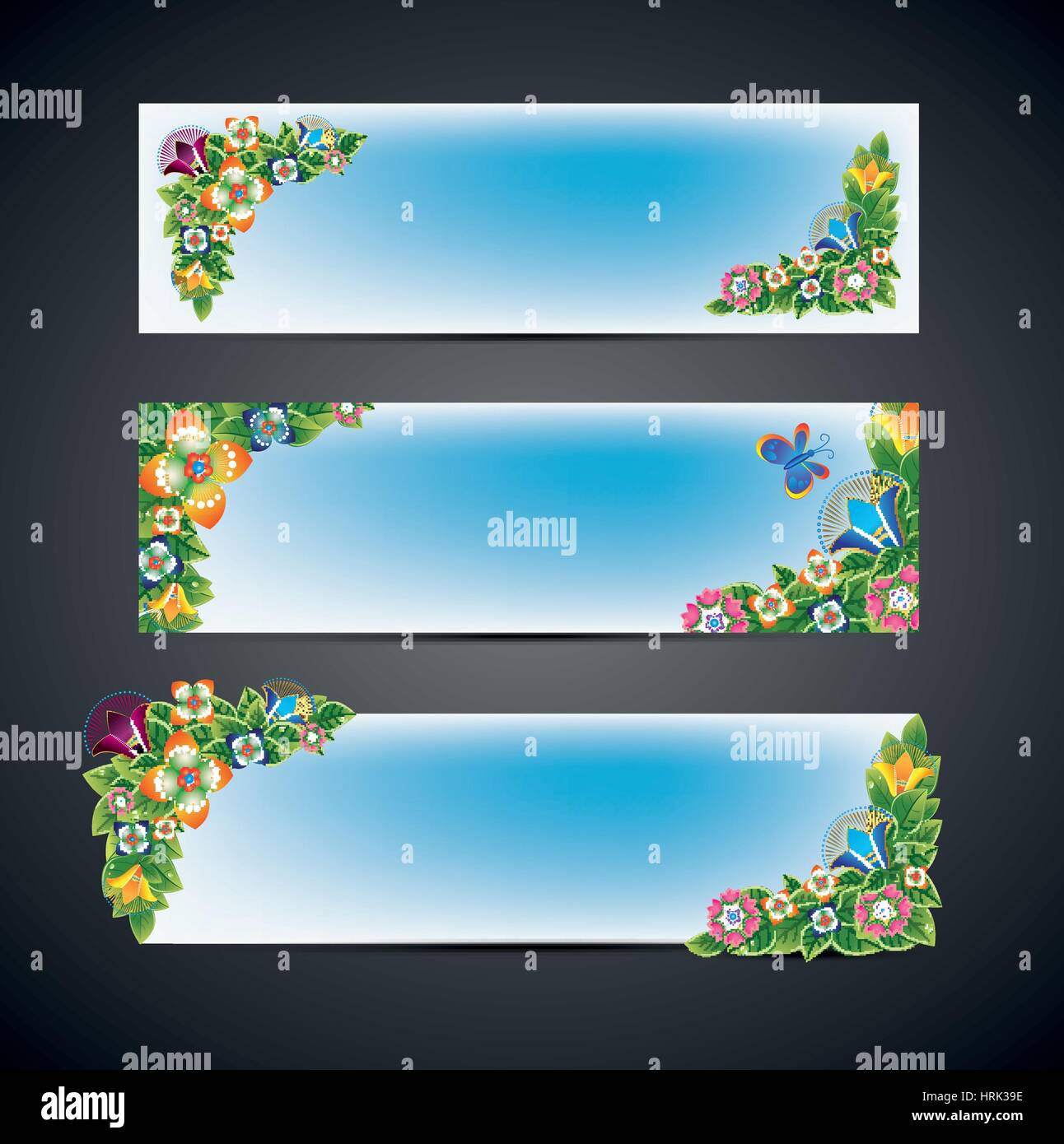 Set Of Floral banners. Vector Illustration Stock Vector Image & Art - Alamy