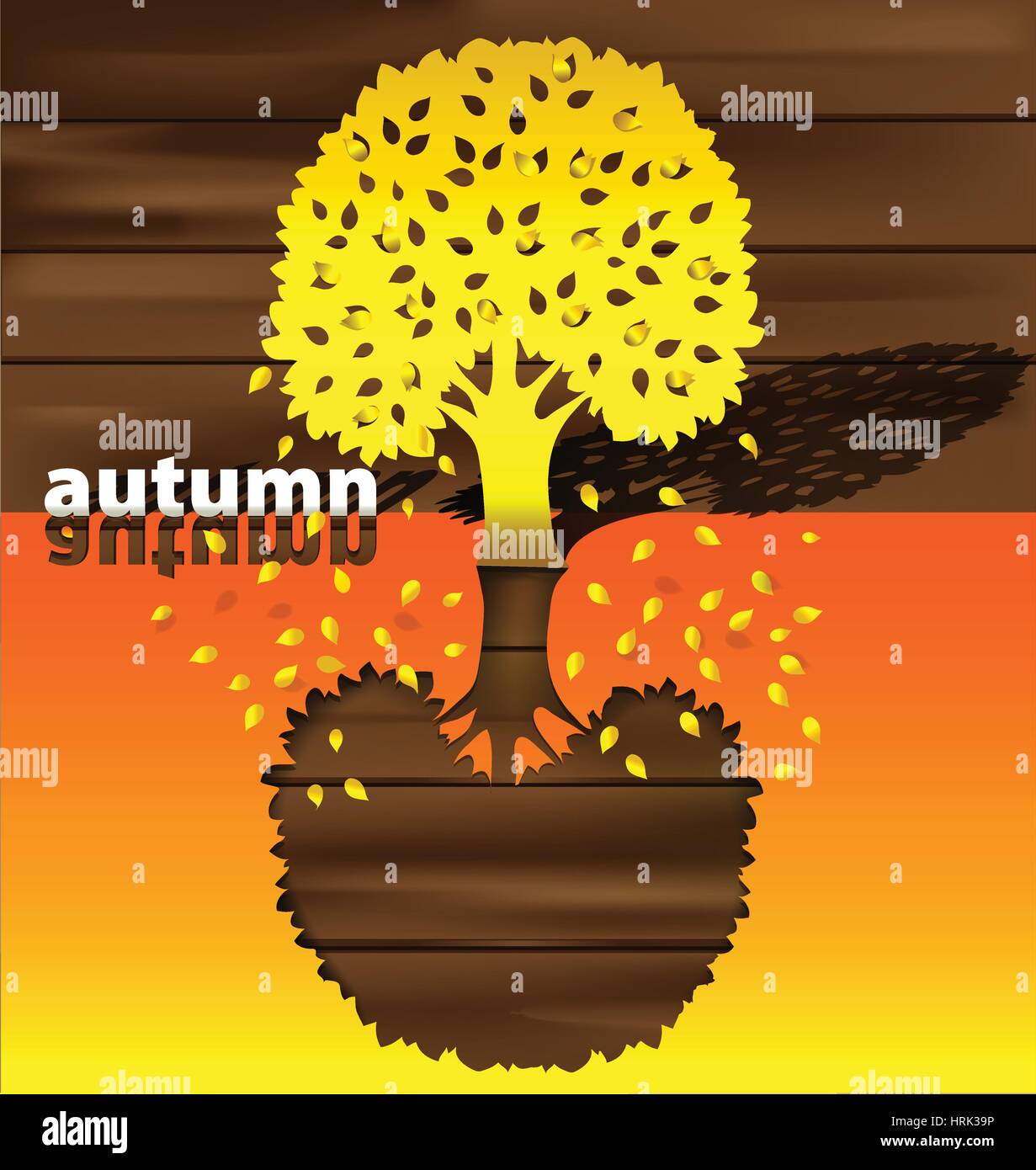 abstract background in the manner of tree by autumn Stock Vector Image ...