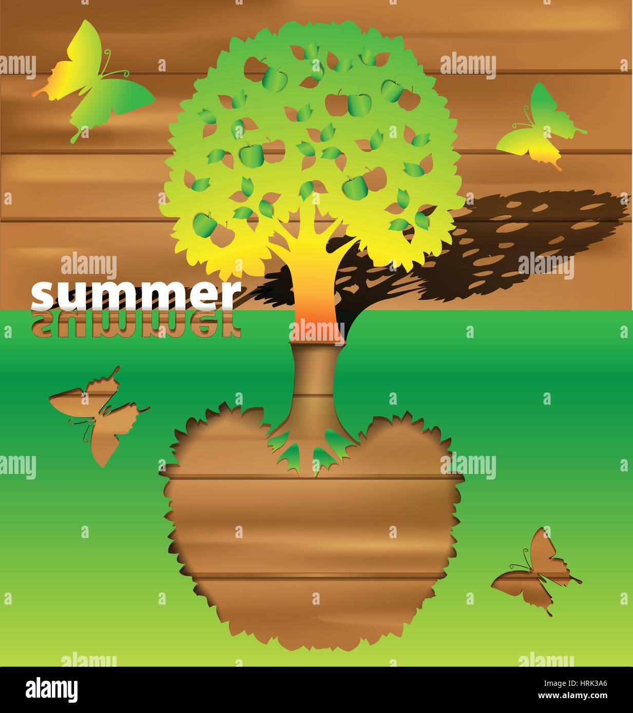 abstract background in the manner of tree by summer Stock Vector Image ...