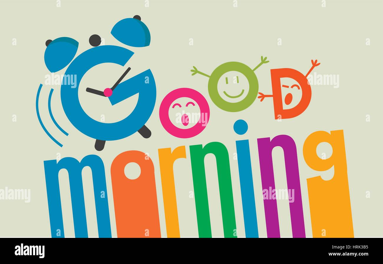 Good morning new style Stock Vector Images - Alamy
