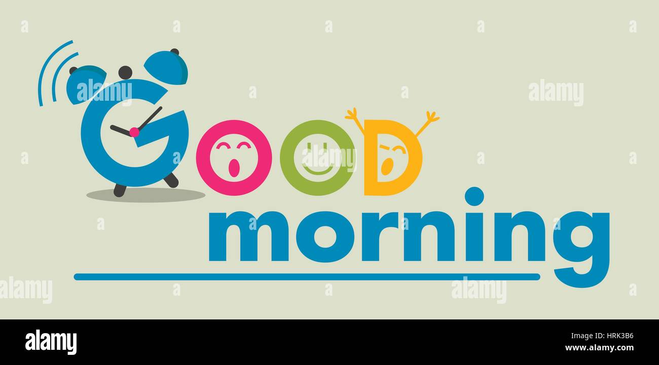Good morning new style Stock Vector Images - Alamy