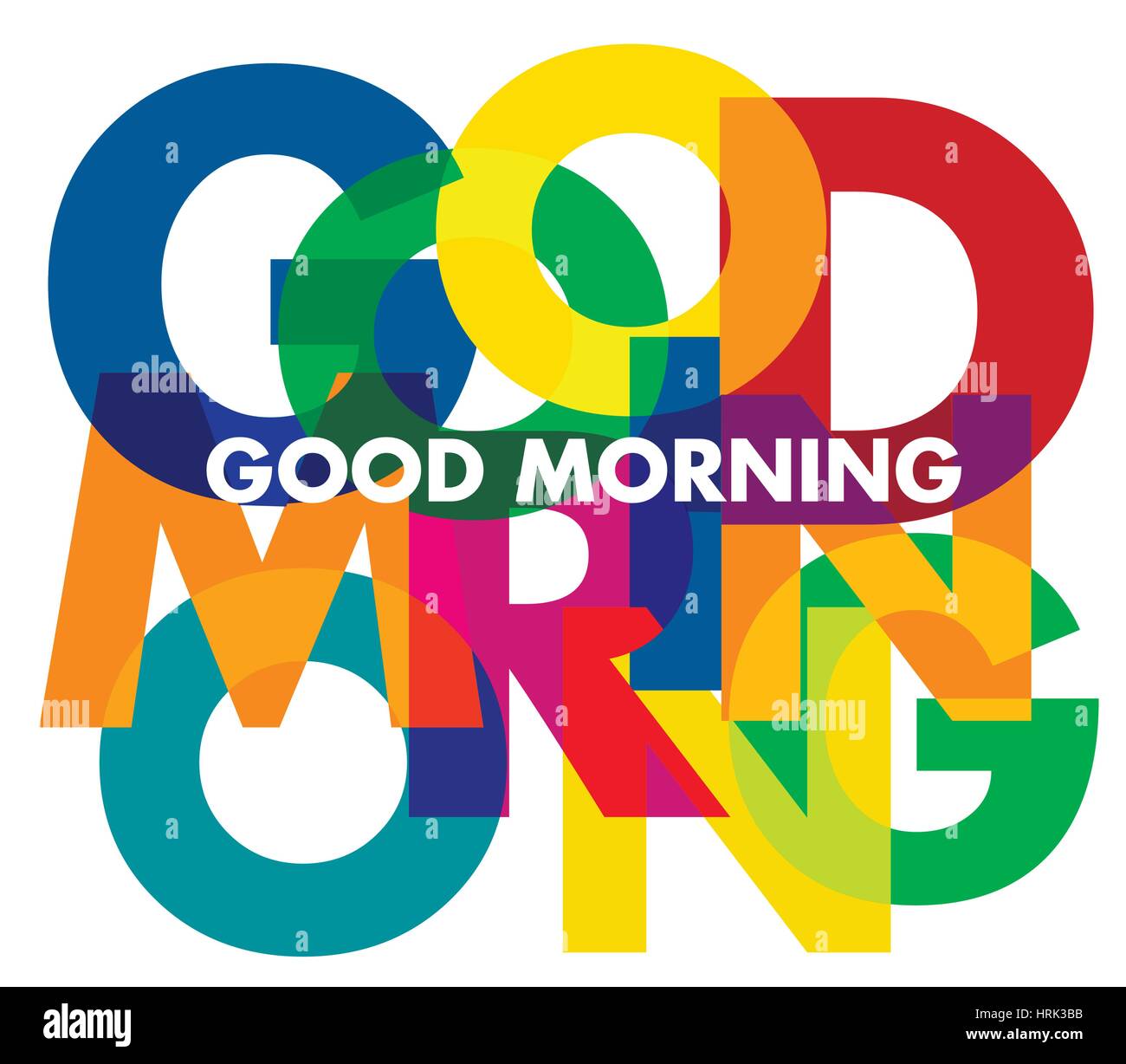 Cheerful morning greeting Cut Out Stock Images & Pictures - Alamy