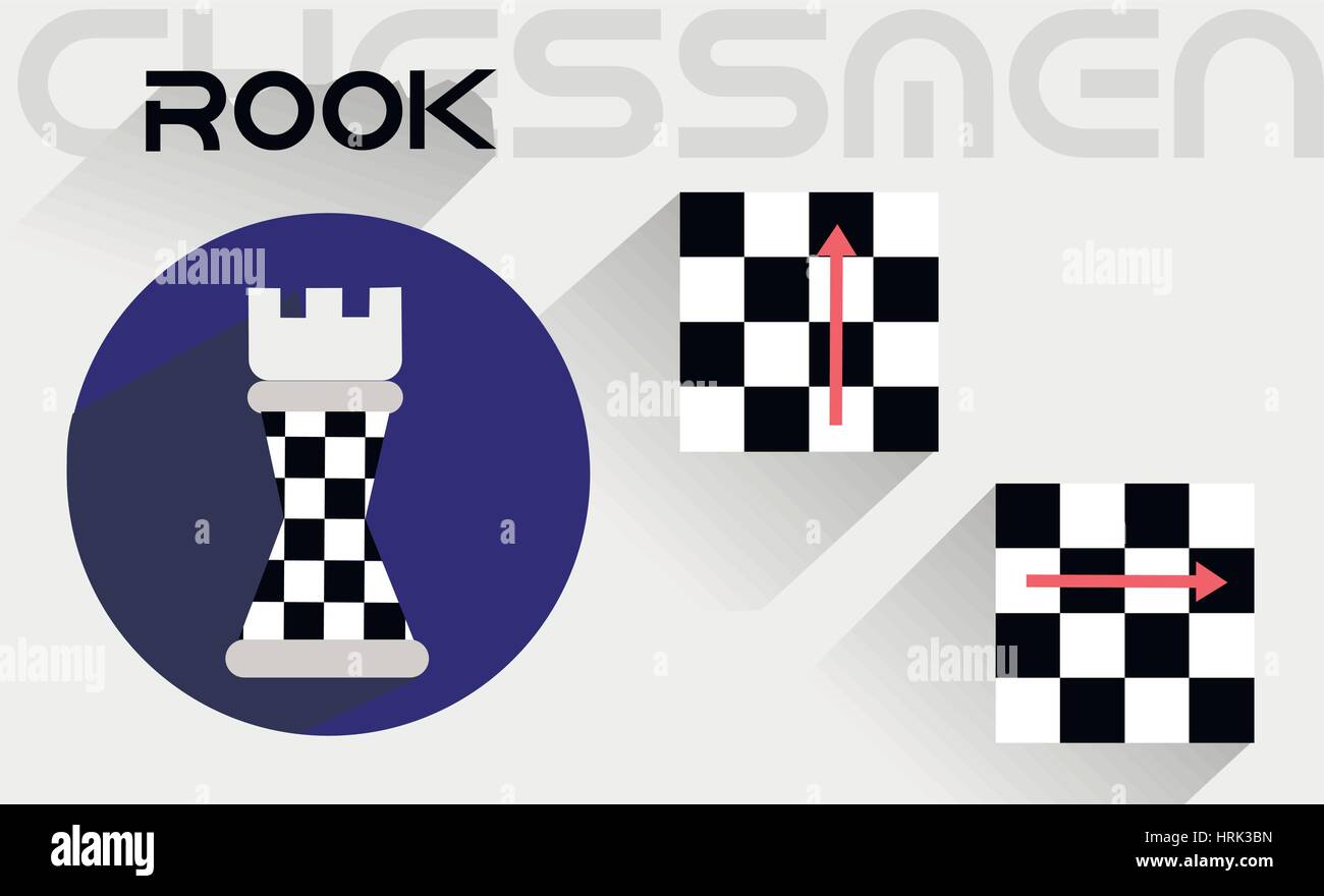 The moves of the rook in the flat style Stock Vector Image & Art - Alamy