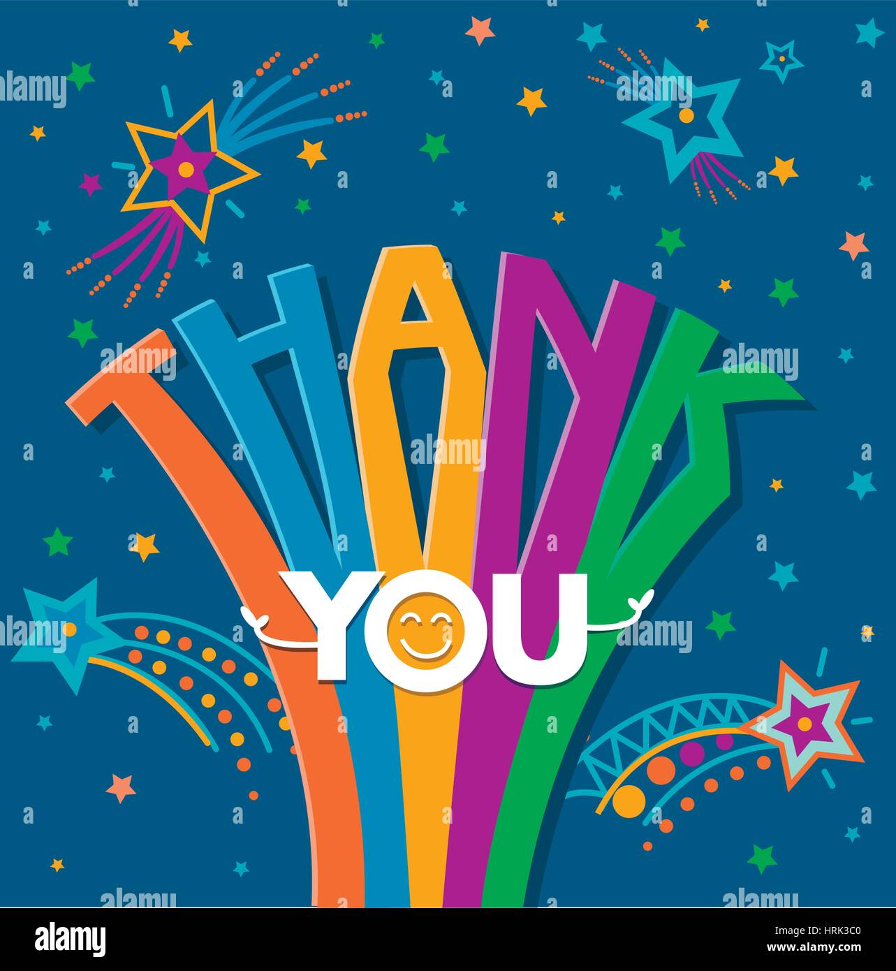 Card congratulation - thank you in a flat style Stock Vector Image ...