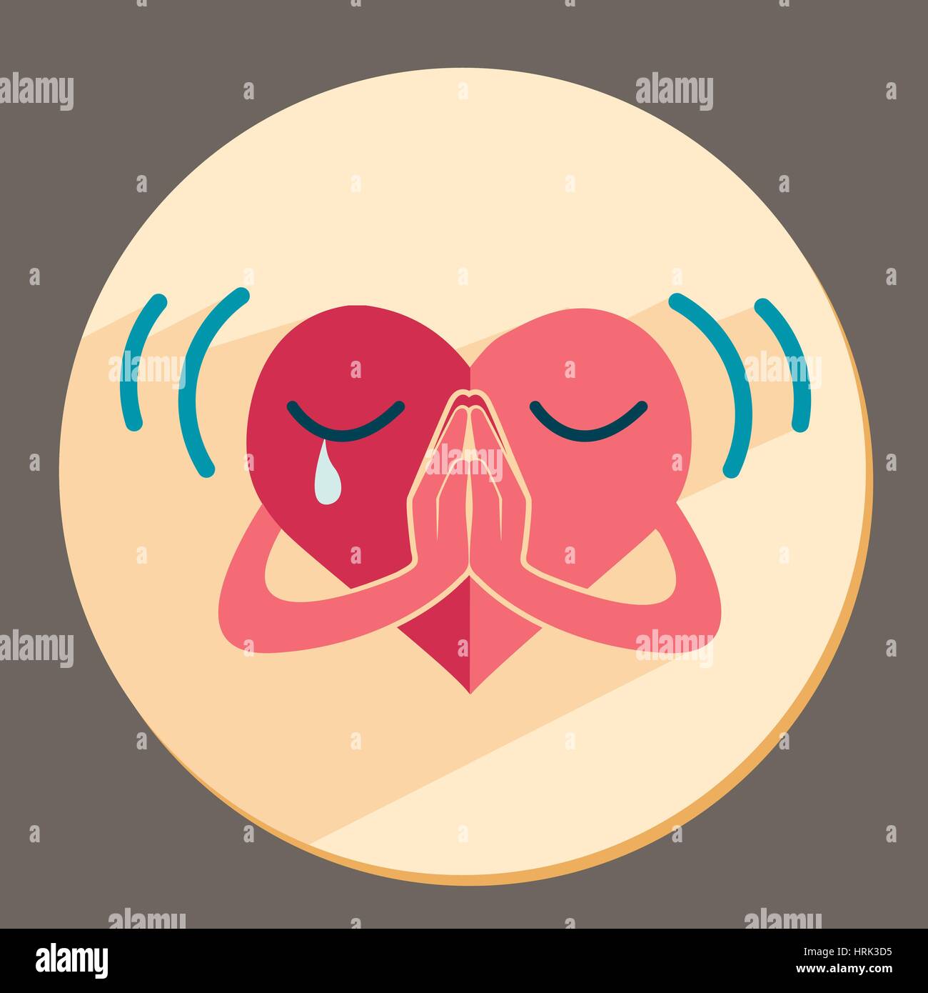 the heart that prays in a flat style Stock Vector Image & Art - Alamy