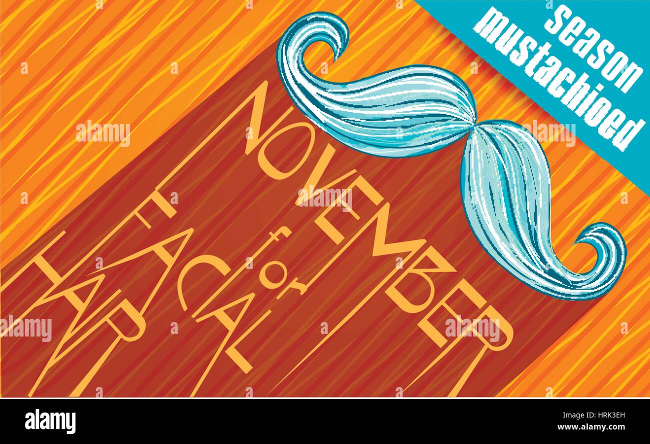 Movember blue ribbon mustache hi-res stock photography and images - Alamy