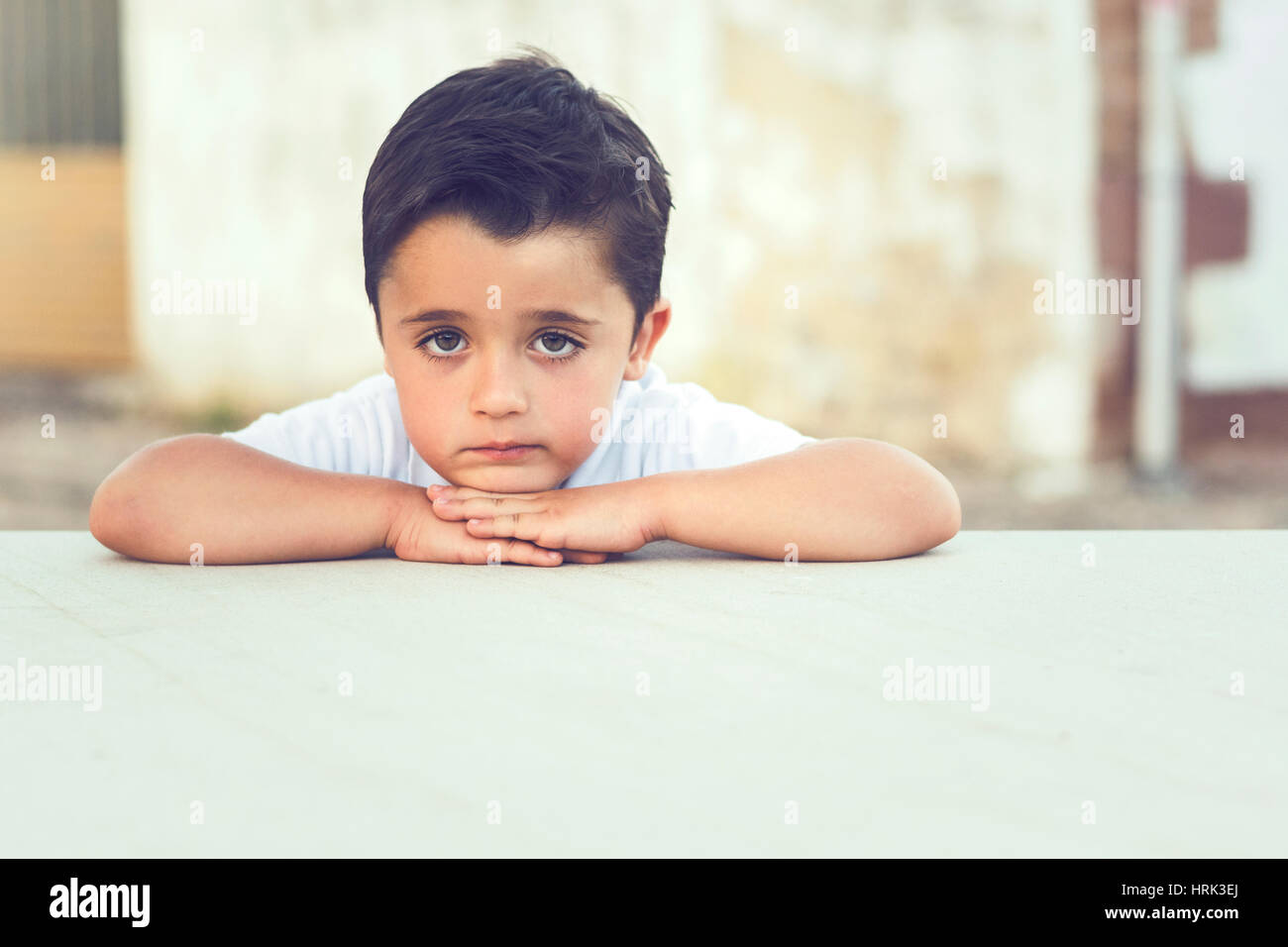 Sad and thoughtful child Stock Photo - Alamy