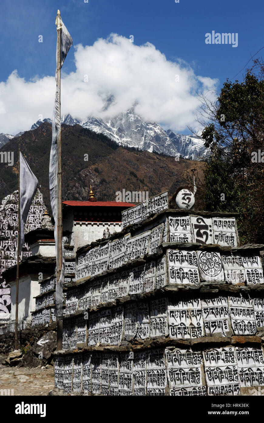 Mani wall of carved mani stones hi-res stock photography and images - Alamy