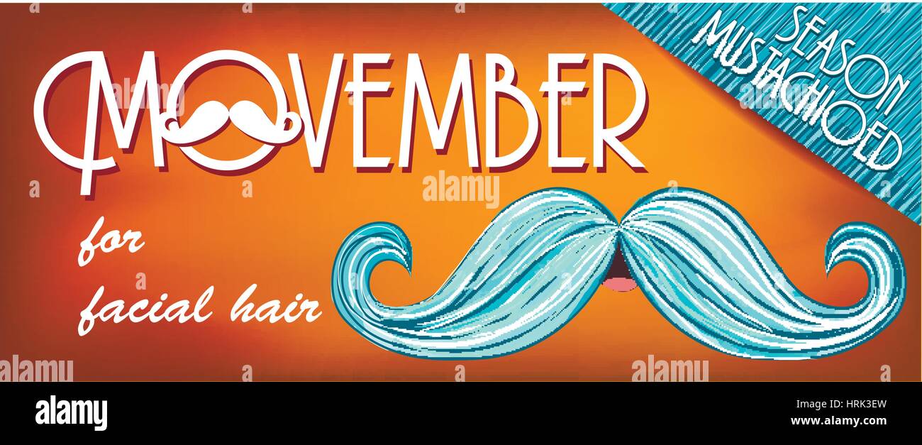 Banner Mustache Season. Retro Design Stock Vector Image & Art - Alamy