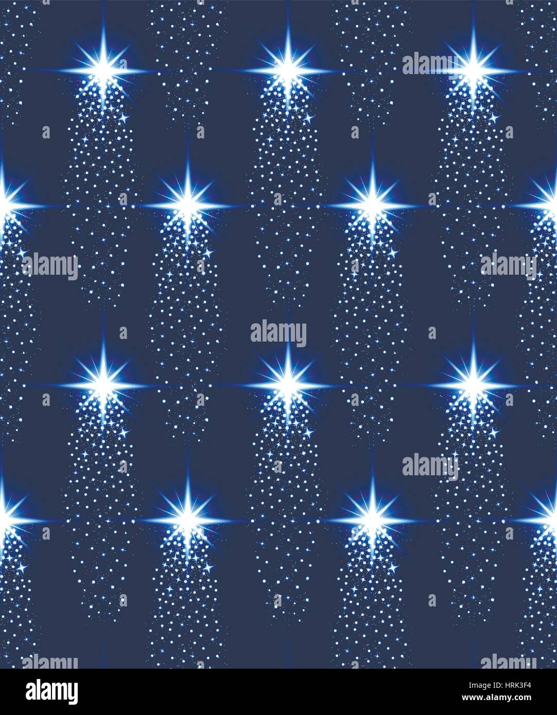 Seamless stars pattern in blue. Vector Illustration Stock Vector Image ...