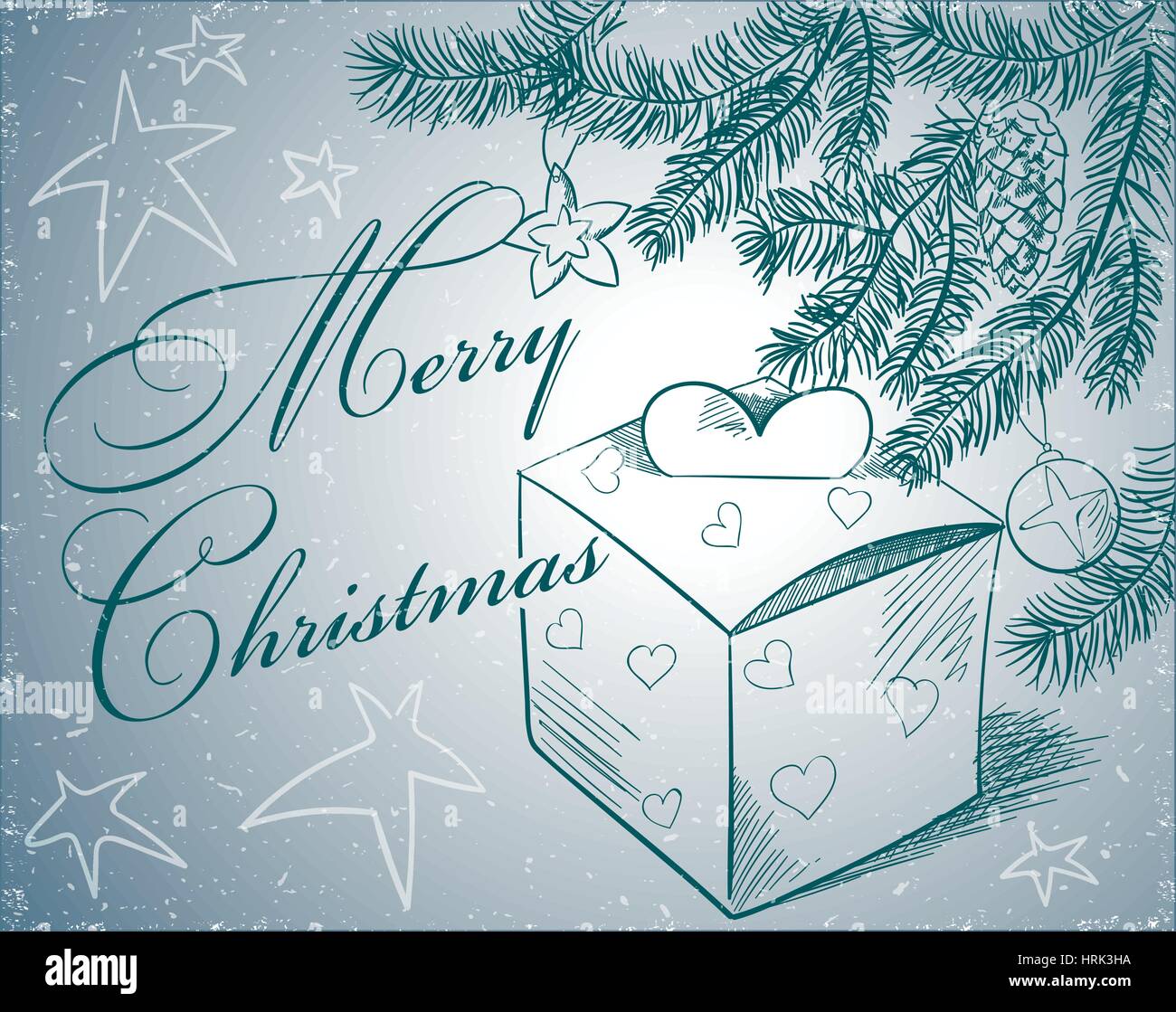 Christmas hand drawn fur tree for xmas design Stock Vector Image & Art ...