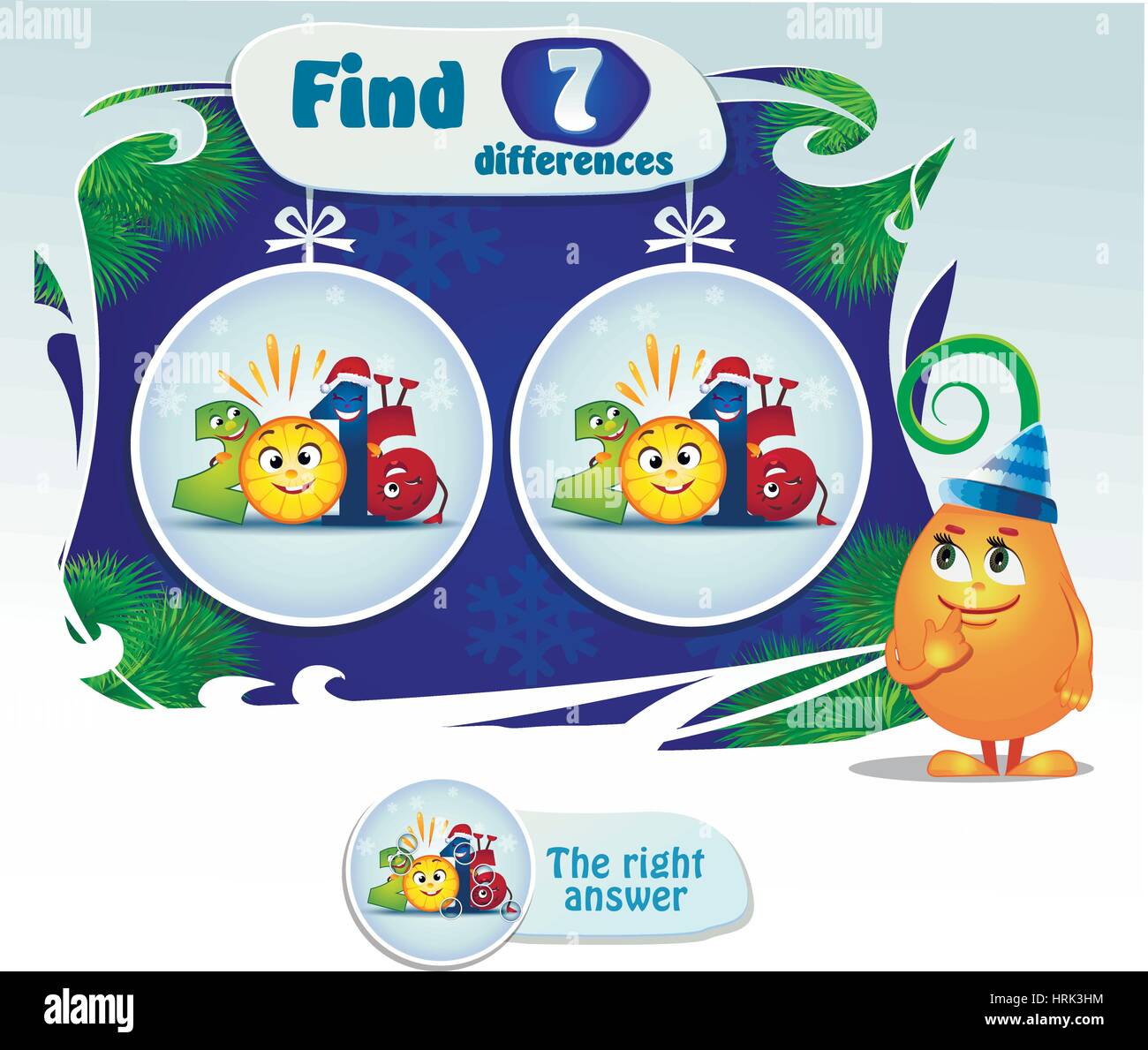 Visual Game for children. Task: find 7 differences Stock Vector Image ...