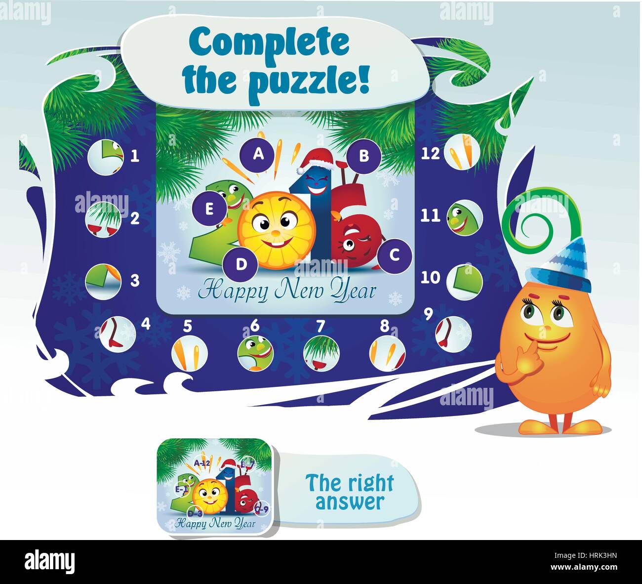 Visual Game for children. Task: complete the pazzle Stock Vector Image ...