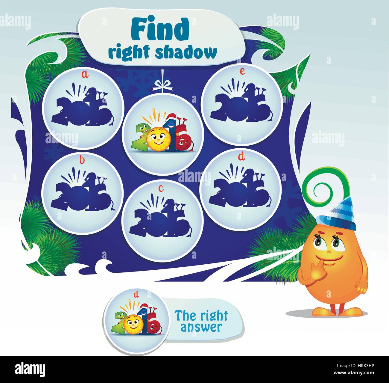 Visual Game for children. Task: find right shade Stock Vector Image ...