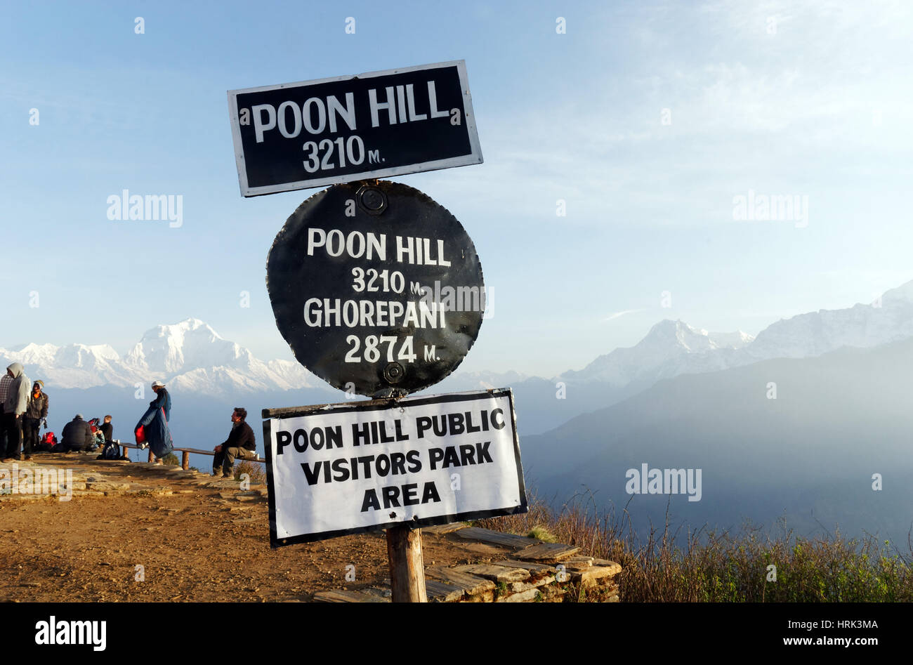 The famous viewpoint of Poon Hill in the Annapurna region of Nepal ...