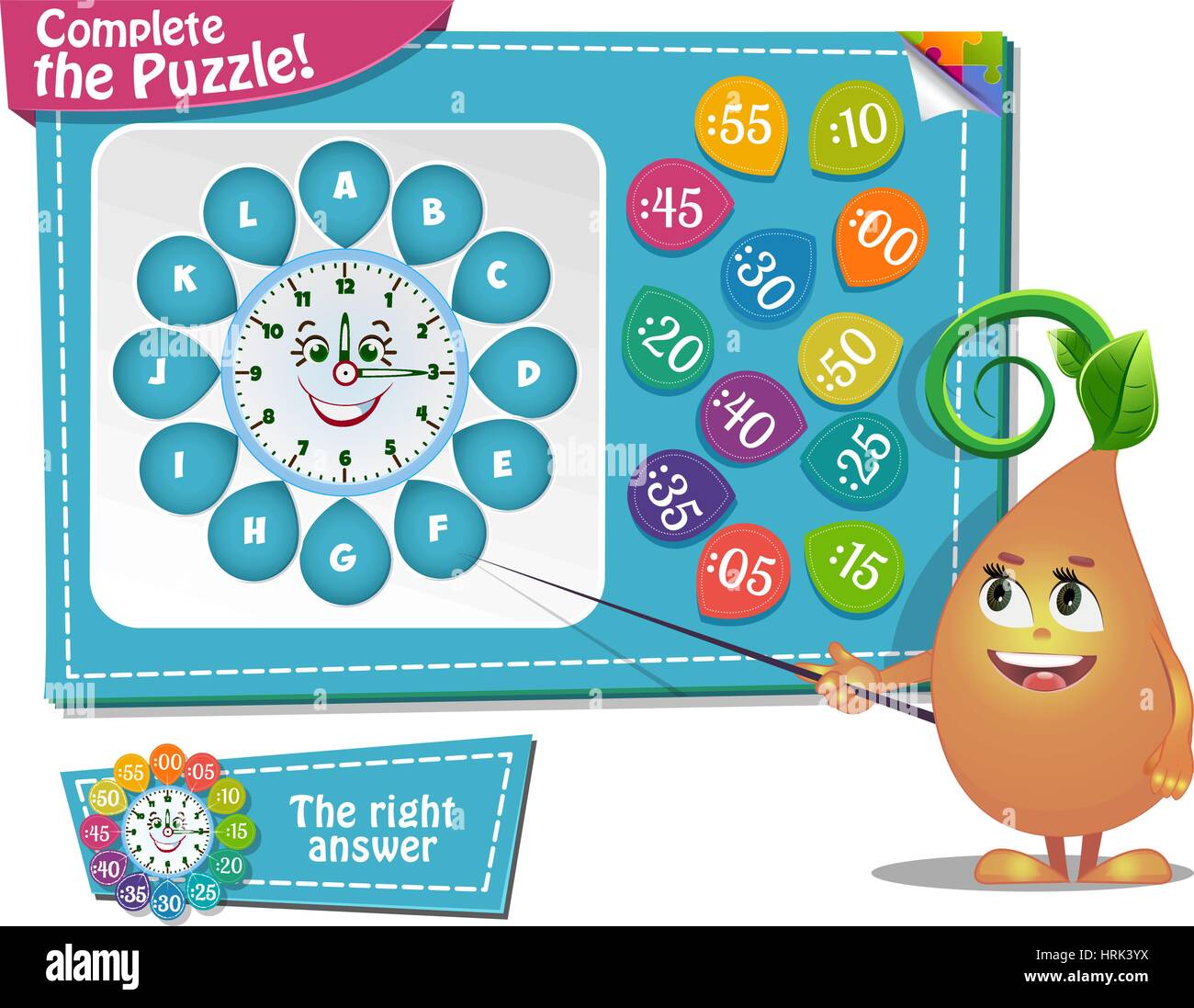 Visual Game for children. Task: complete the puzzle Stock Vector Image ...