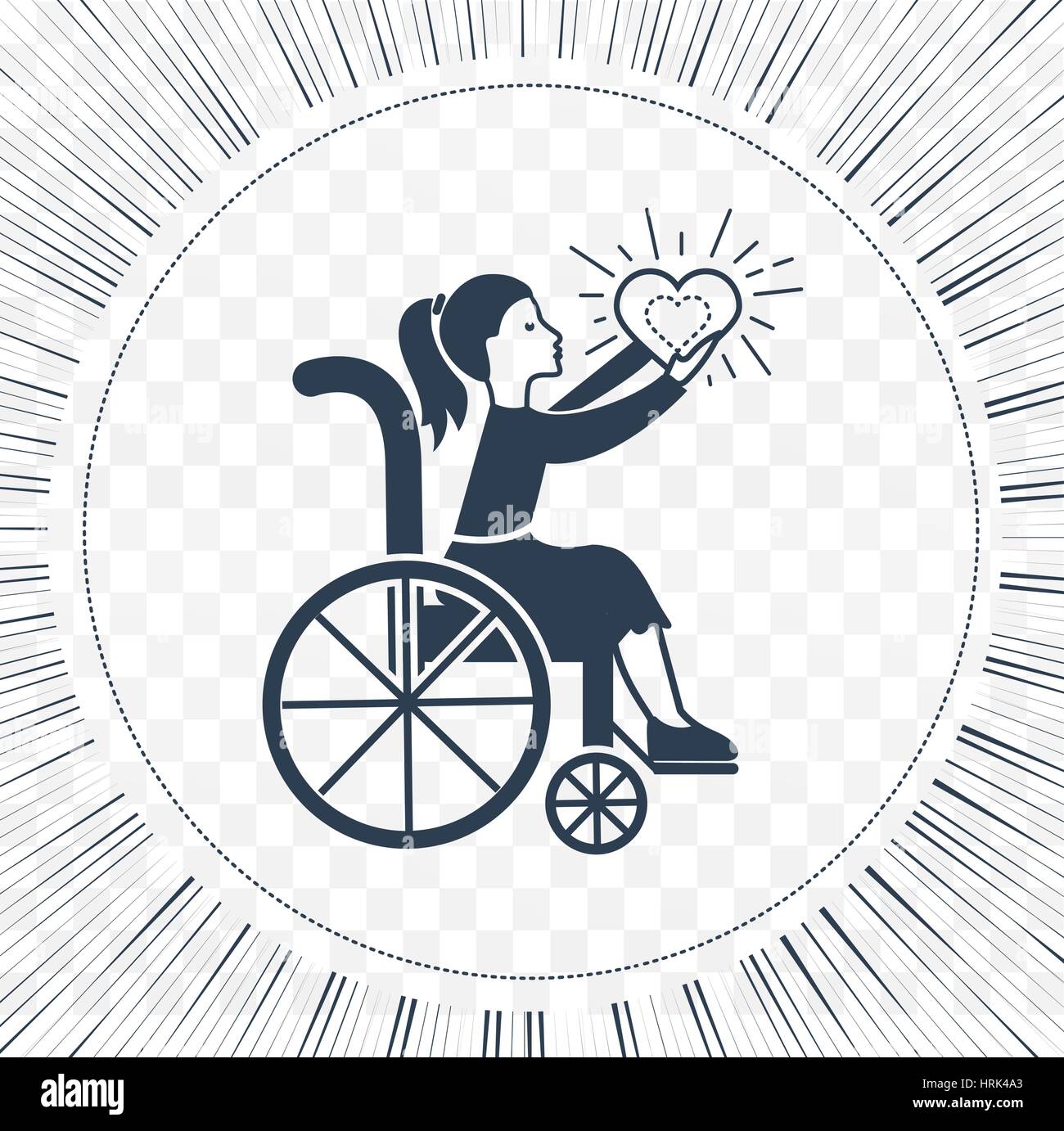 Disabled girl active Stock Vector Images - Alamy