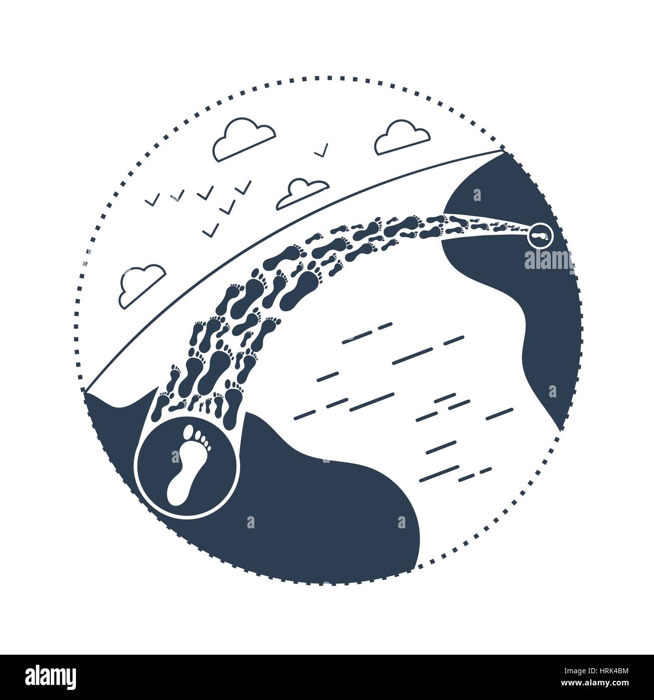 refugees symbol as the concept of resettlement of people Stock Vector ...