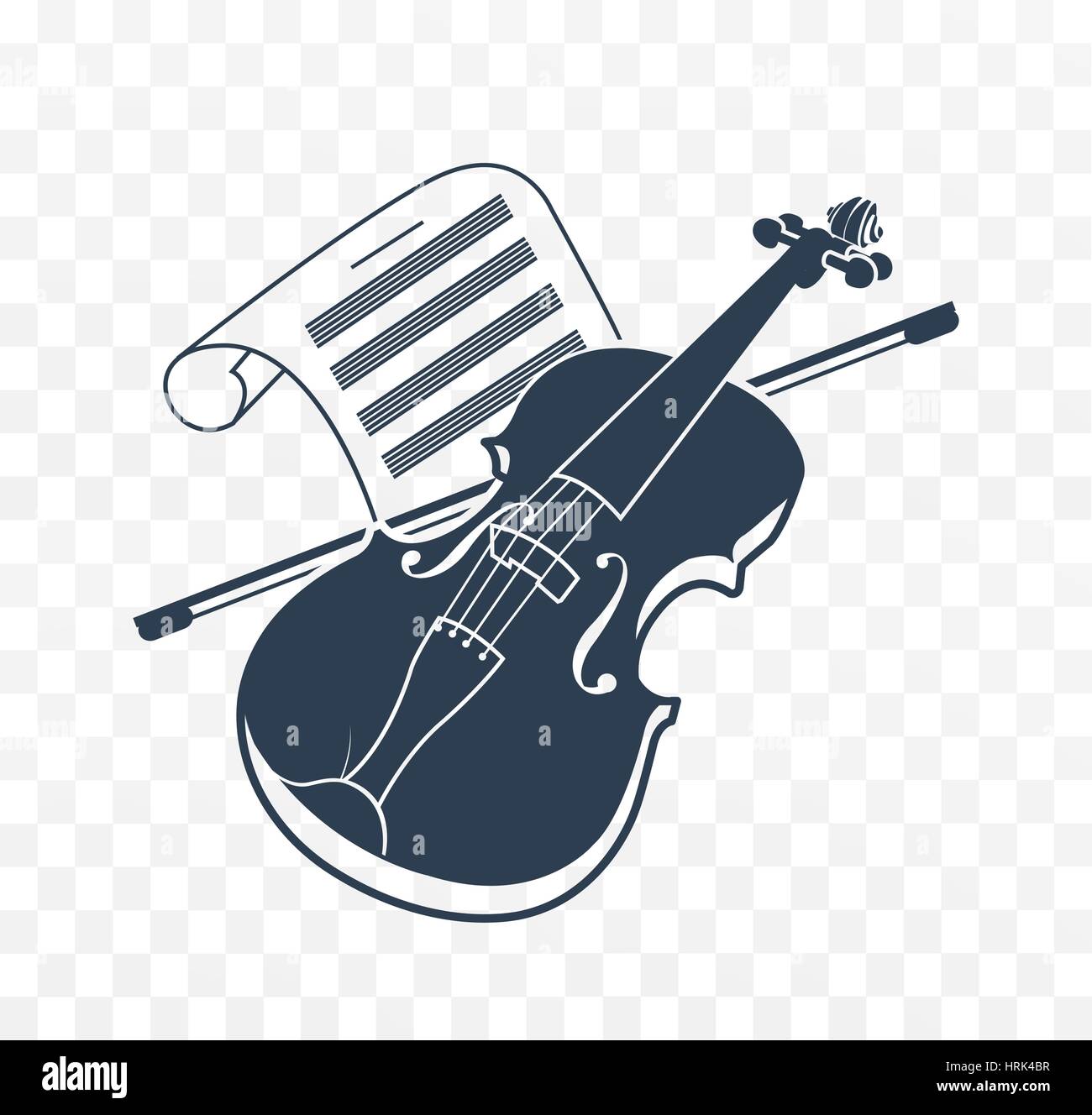 Violin icon and music books Stock Vector Image & Art - Alamy